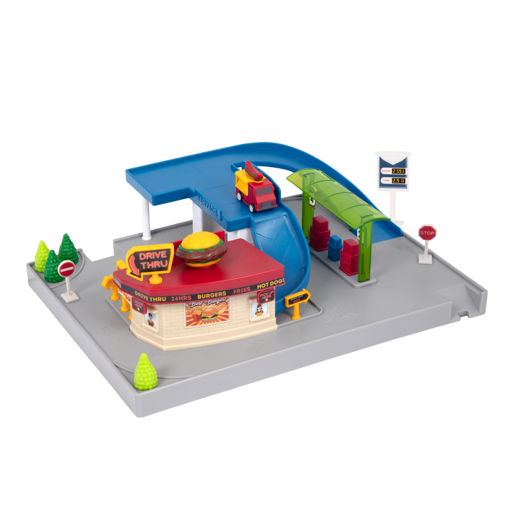 Pocket Dine & Drive Pit Stop | Gas Station Playset | Car Toys ...