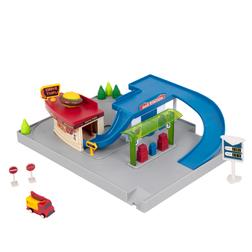 Pocket Dine & Drive Pit Stop | Gas Station Playset | Car Toys ...
