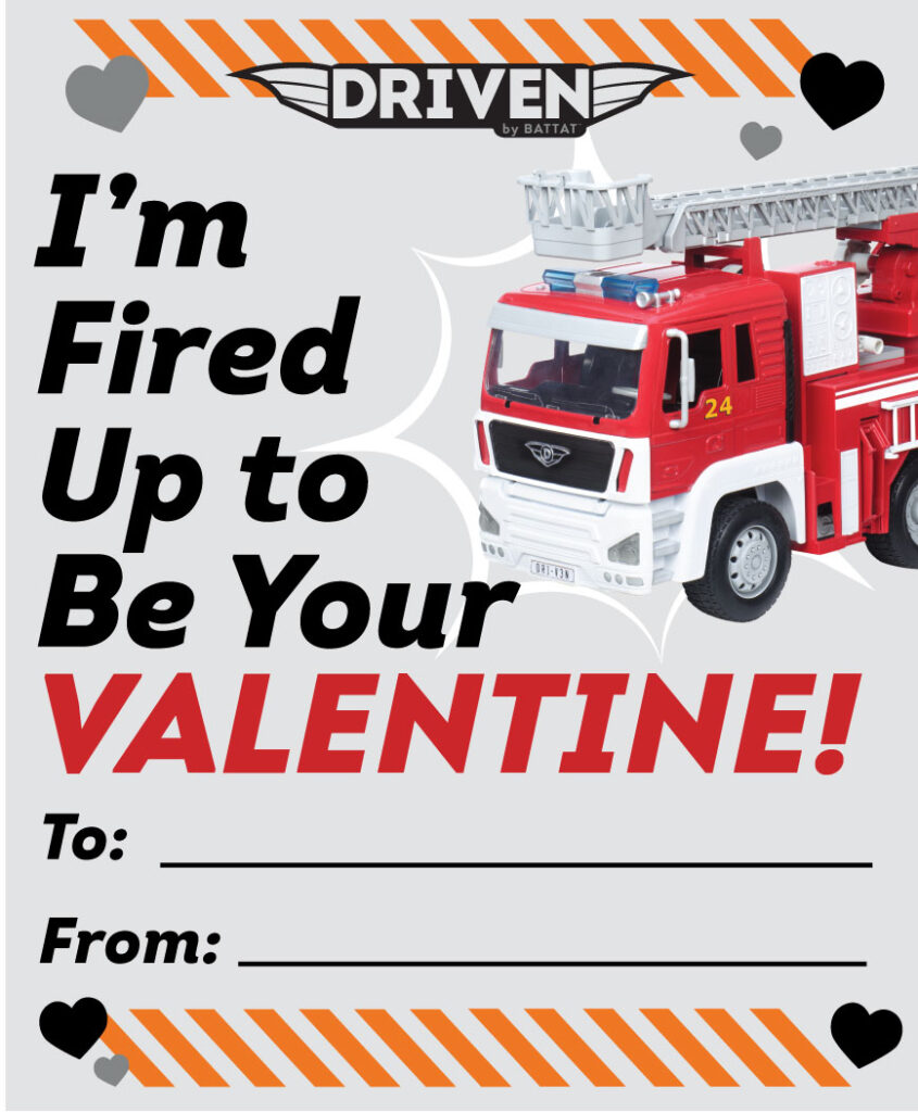 Free Car & Truck-Themed Valentine's Cards for Kids! | Driven by Battat